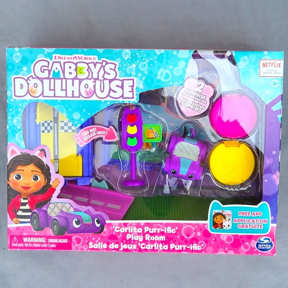 Netflix | Toys | Gabbys Dollhouse Carlita Purrific Play Room Playset ...